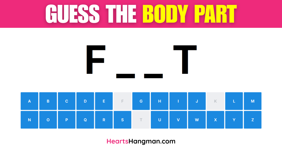 English Vocabulary Hangman Games - heartshangman.com