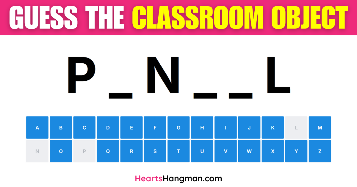Classroom Objects - heartshangman.com